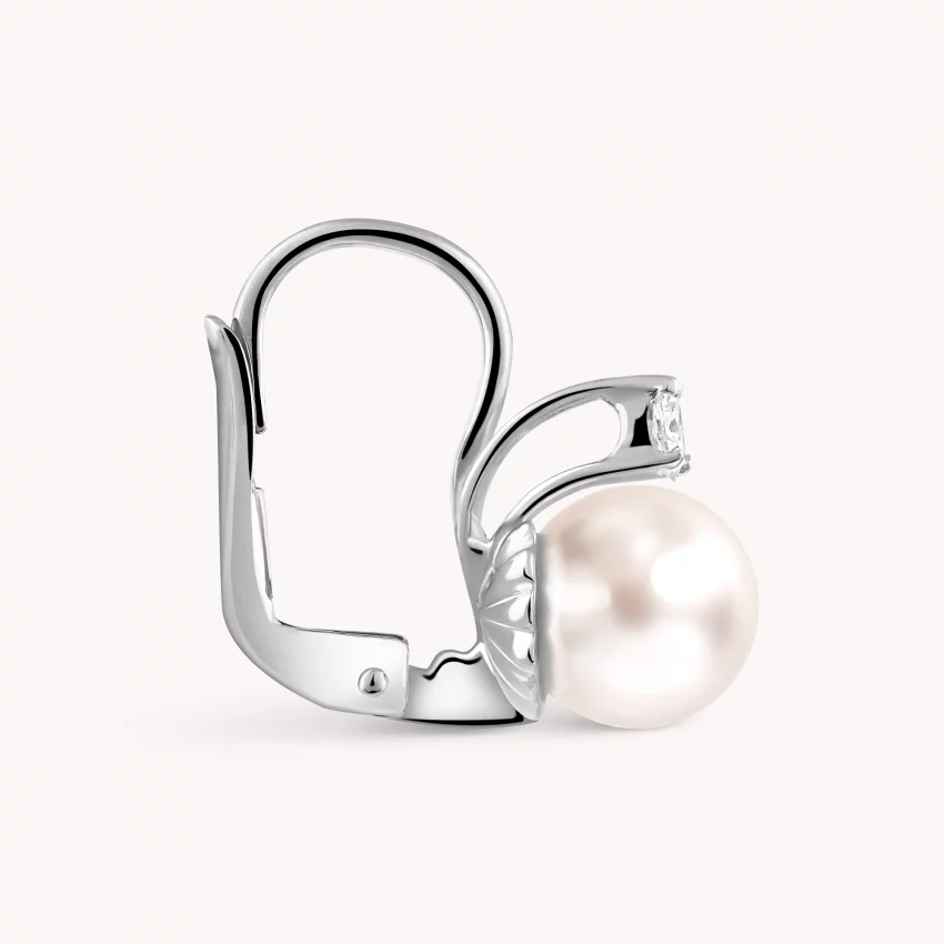 Zlatne naušnice japanski akoya biser Elegancija